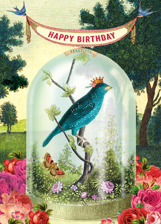 CC253 Happy Birthday Bird With Crown – Shop Cartolina